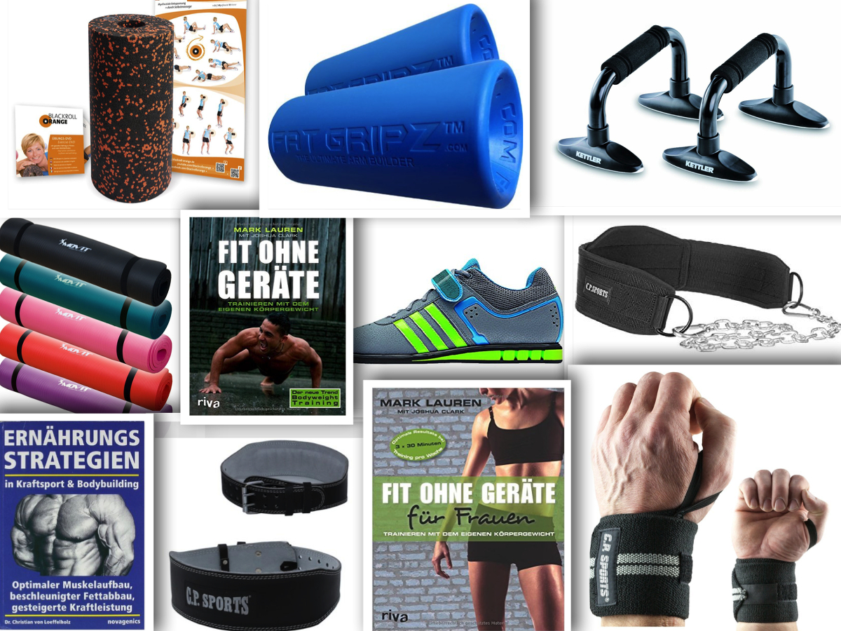 Trainingsequipment und Zubehör - Fitnesstraining, Trainingsplan ...